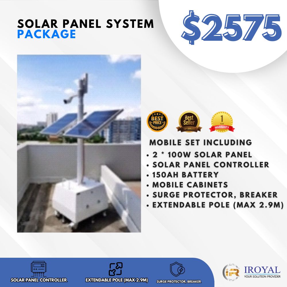 Iroyal 100W Solar Panel Mobile Set with Controller - IROYAL