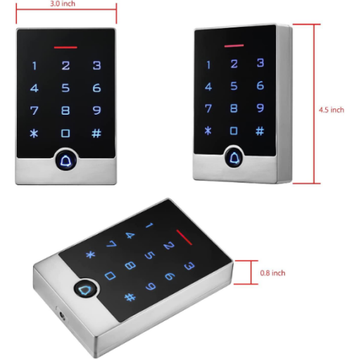 IP68 Waterproof Standalone RFID Access Control System | Metal Touch ...