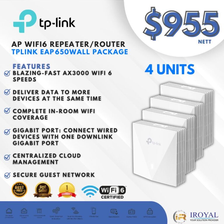 TPLINK EAP﻿650 wall Ap Wifi6 4 UNITS Repea﻿ter Router Wall Access Point ...