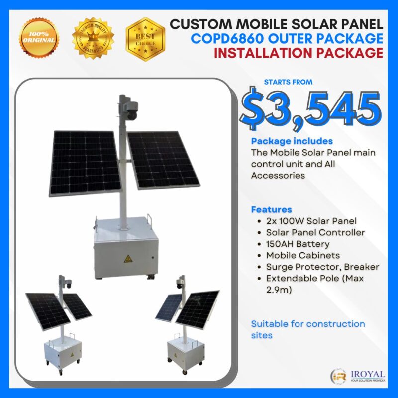Custom Mobile Solar Panel COPD6860 OUTER PACKAGE free setup - IROYAL