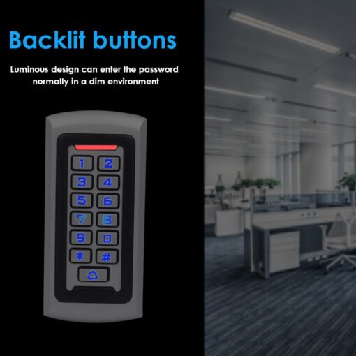 Double Leaf Door Keypad RFID Access Control System FS601 Package Proximity Card Standalone 2000 ...