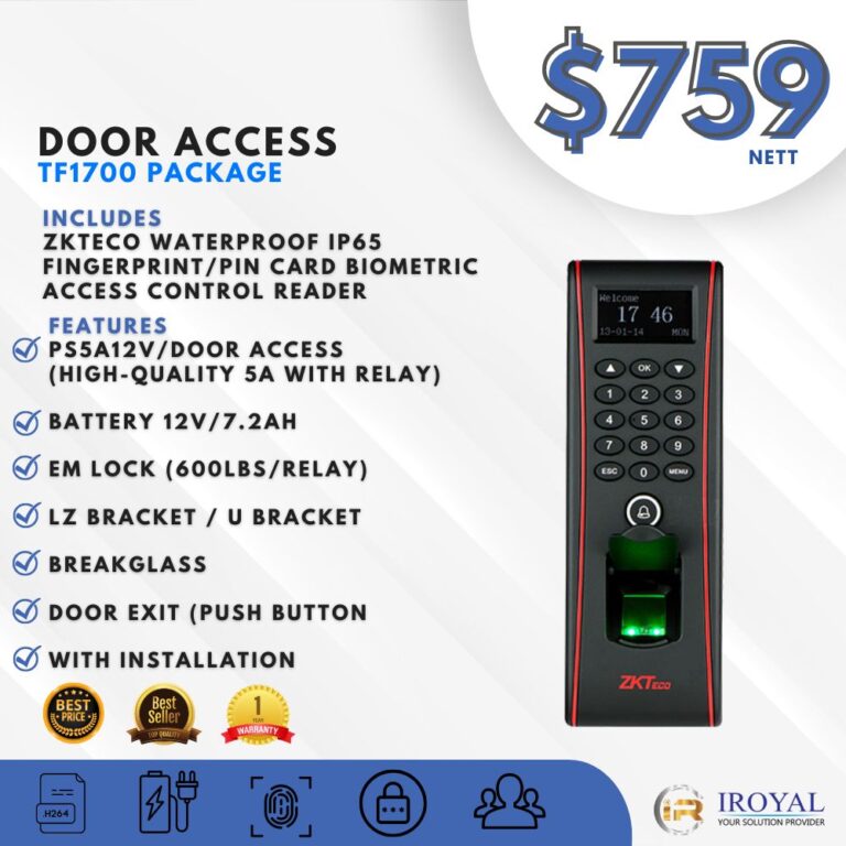 Fingerprint Network Access Control Time Attendance Door Access TF1700 ...