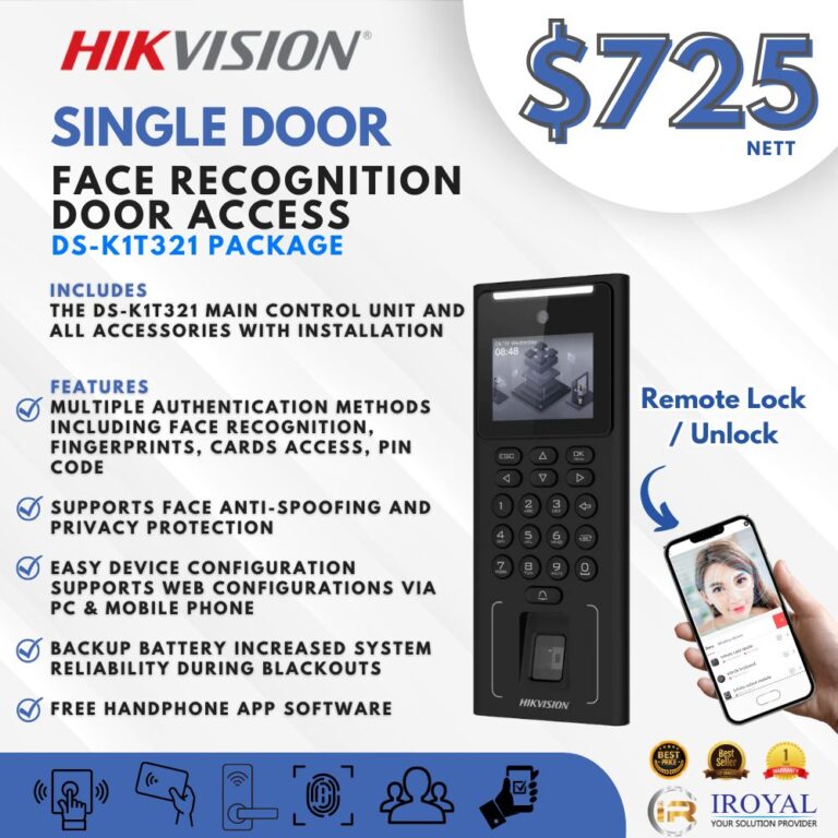 Hikvision DS-K1T321 SINGLE Door Access System - Face Recognition ...
