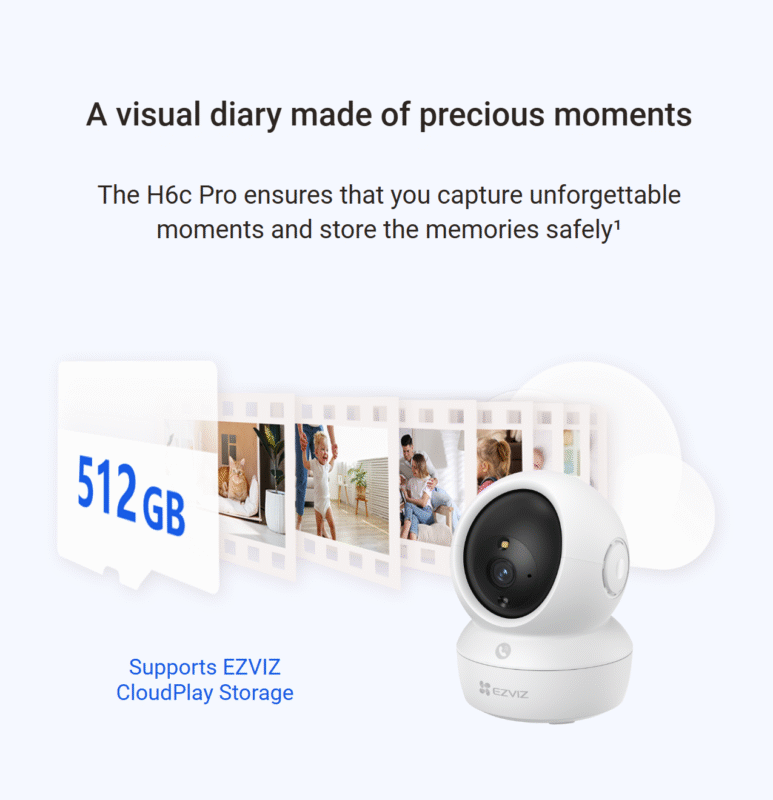 EZVIZ H6C PRO 2K 1 TO 12 CAM Pan Tilt Smart Color Night Vision Auto ...