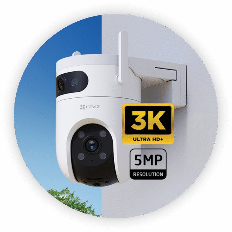 EZVIZ H9c 3K Dual-Lens Outdoor Security Camera 360 degrees, PTZ WiFi ...